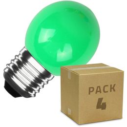 LEDKIA 4er Pack LED-Lampen E27 G45 3W Grün Einfarbig Grün