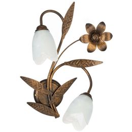 Onli Lighting - Onli sonia Flower Design Wandlampe, Glasschirme, 2x E14