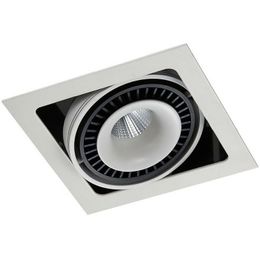 Alessa - Moderne technische LED-Einbaudecke Mattweiß, Schwarz, Warmweiß 3000K 1340lm - Italux