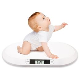 Babywaage Max 20Kg Digital Kinderwaage lcd Display Digitalwaage für Neugeborene Gewichtskontrolle ab Geburt - Weiß - Tolletour
