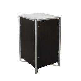 HIDE Mülltonnenbox schwarz Metall 80,7 x 69,7 x 115,2 cm