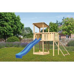 Karibu Spielturm 'Anna' naturbelassene nordische Fichte 107 x 270 x 107 cm