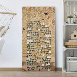 Bilderwelten Leinwandbild Gustav Klimt - Entwurf f&uuml;r den Stocletfries - Wandbild bis XXL Print Botanik Tropical Kunstdruck Muster Wohnzimmer Schlafzimmer Bad