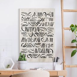 Bilderwelten Leinwandbild originell modern Kunstdruck schwarz weiss - Nomade - Wandbild XXL Wohnzimmer Schlafzimmer