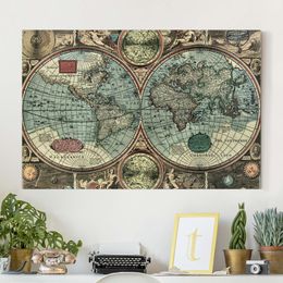 Leinwandbild Weltkarte Die alte Welt