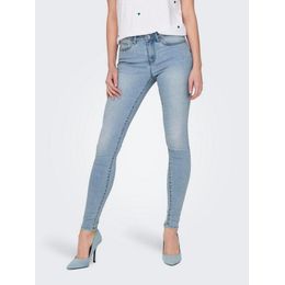 Only Skinny-fit-Jeans ONLWAUW MID SKINNY DNM BJ639 NOOS, blau
