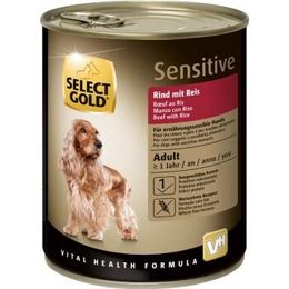 SELECT GOLD Sensitive Adult Rind mit Reis 24x800 g