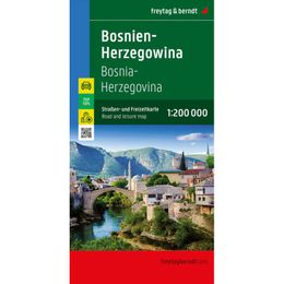 Bosnien-Herzegowina, Straßen- und Freizeitkarte 1:200.000, freytag & berndt, Karte (im Sinne von Landkarte)