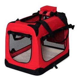 Lionto Hundetransportbox - faltbar - rot XL