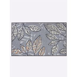 Fußmatte Salonloewe Teppiche Gr. B/L: 75 cm x 190 cm, 7 mm, 1 St., grau (grau, beige) Fußmatten gemustert