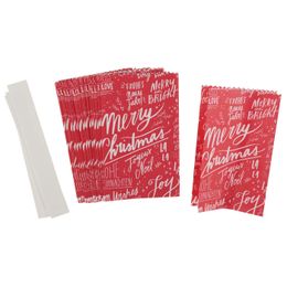 Rico Design Papierdekoration Papiertüten Sterne-Set Merry Christmas klein Rot