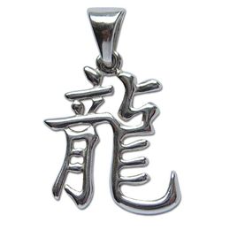 HOPLO Kettenanhänger chinesische Sternzeichen Zeichen Drache Anhänger Silber 27x17 mm Zodia