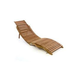 Vcm Gartenliege Strandliege faltbar Sonnenliege Gartenliege Liege Teak