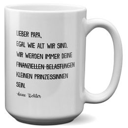 22Feels Tasse Papa Geschenk Vatertag von Töchtern Vater Geburtstag Kaffeetasse Mann