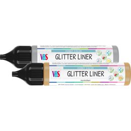 VBS Bastelfarbe Glitter-Liner Set