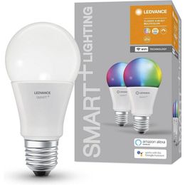 LEDVANCE LED-Leuchtmittel LED Lampe E27 RGB dimmbar Smart Wifi Glühbirne warmweiß kaltweiß 2er