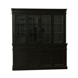 ebuy24 Vitrine Amaretta 4 türiger Vitrinenschrank schwarz