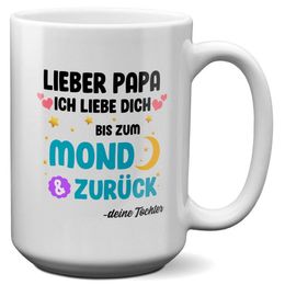 22Feels Tasse Papa Geschenk Vatertag von Tochter Vater Geburtstag Kaffeetasse Mann