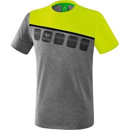 Erima Funktionsshirt 5-C Funktions-T-Shirt Kinder grau/gelb