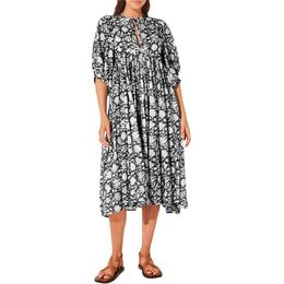 Orient Phoenix Jerseykleid Böhmisches Midikleid für Damen fließendes Kleid mit Blumendruck Damen-Strandkleid in Übergröße mit V-Ausschnitt lockerem Grafikdruck