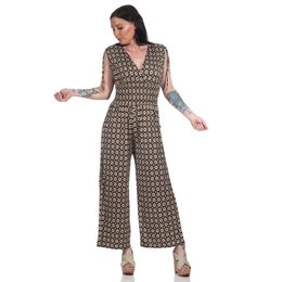 Aurela Damenmode Overall Sommerlicher Jumpsuit Damen Overall tiefer Rückenausschnitt