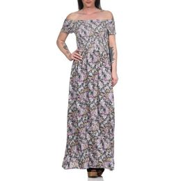 Maxikleid Sommerkleider für Damen luftig & leichte Strandkleider mit Blumendruck