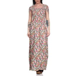 Aurela Damenmode Maxikleid Sommerkleider für Damen luftig & leichte Strandkleider mit Blumendruck