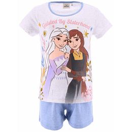 Disney Frozen Schlafanzug Elsa & Anna (2 tlg) Mädchen Shorty aus nachhaltigen Materialien Gr. 104