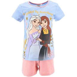 Disney Frozen Schlafanzug Elsa & Anna (2 tlg) Mädchen Shorty aus nachhaltigen Materialien Gr. 104