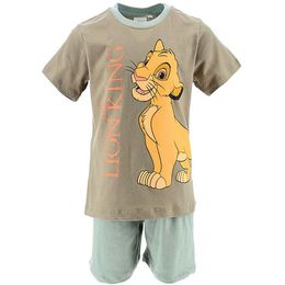 Disney The Lion King Schlafanzug Simba (2 tlg) Jungen Shorty aus Bio Baumwolle Gr. 98
