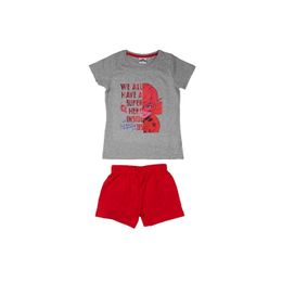 United Labels® Schlafanzug Miraculous Schlafanzug für Mädchen We all have a superhero... Grau/Rot