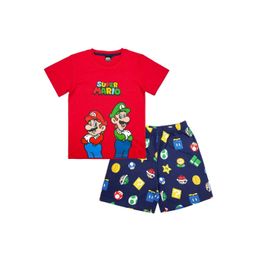 Super Mario Schlafanzug Super Mario Pyjama Kurzarm Schlafanzug