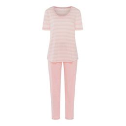 Hanro Pyjama Kurzarm Laura (2 tlg) schlafanzug schlafmode bequem