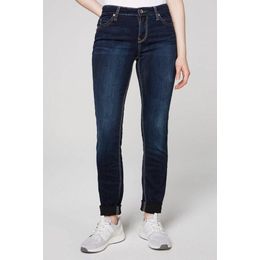 SOCCX Slim-fit-Jeans mit zwei Münztaschen, blau