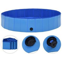 vidaXL Hunde-Pool blau 1,6 m, 30 cm