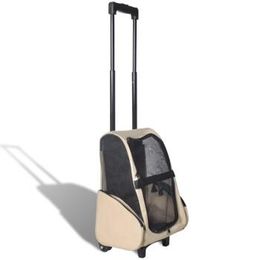 vidaXL Haustier Trolley beige