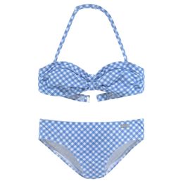 Buffalo Bikini M&auml;dchen Gr&ouml;&szlig;e 158/164 blau / wei&szlig;