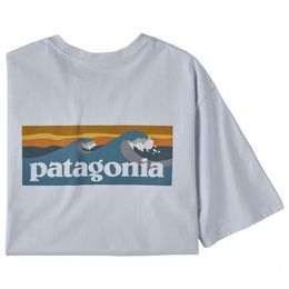 Patagonia - Boardshort Logo Pocket Responsibili-Tee - T-Shirt Gr XS grau