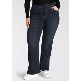 LEVI'S® PLUS Bootcut-Jeans LEVI'S PLUS "726 PL HR FLARE" Gr. 16 (46), Länge 30, blau (rinsed) Damen Jeans Bootcut