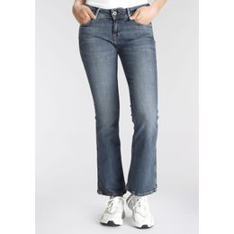 Bootcut-Jeans Pepe Jeans "New Pimlico" Gr. 28, Länge 30, blau (medium used) Damen Jeans Bootcut