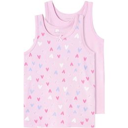 name it Unterhemd NMFTANK TOP 2P PINK HEARTS NOOS (Packung, 2-St), rosa