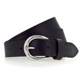 Tamaris Ledergürtel mit glänzender Schließe, schwarz