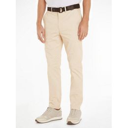 Calvin Klein Stoffhose mit praktischem Gürtel, beige