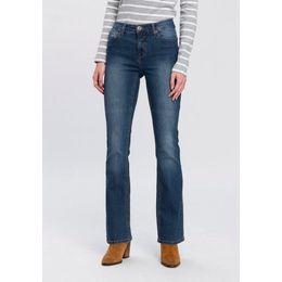 Arizona Bootcut-Jeans Shaping High Waist, blau