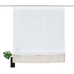 Raffrollo Camposa, my home, mit Klettband, Transparent, Voile, Polyester, beige