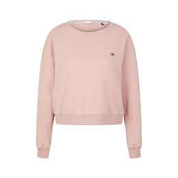 Tom Tailor Damen Atmungsaktives Sweatshirt, rosa, Logo Print, Gr. XS