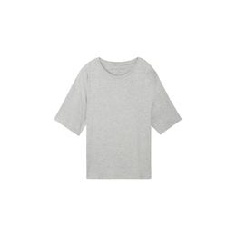 Tom Tailor Damen T-Shirt in Melange Optik, grau, Melange Optik, Gr. M/38
