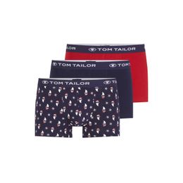 Tom Tailor Herren Hip Pants im 3er Pack mit Weihnachtsmotiv, blau, Gr. S/4