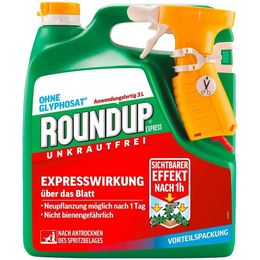 Roundup Unkrautbekämpfungsmittel Roundup Express Unkrautfrei Anwendungsfertig Sprühsystem 3 Liter