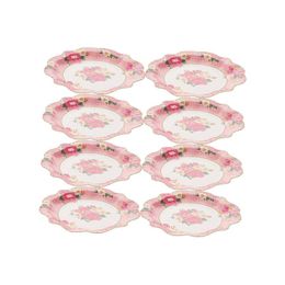 FIDDY Einwegteller 8 Stück Spitzenpapier-Teller Sushi-Tablett Obstteller Essenstablett